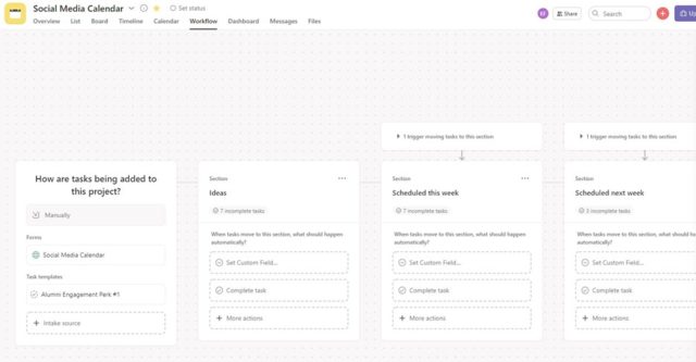 How to Use Asana to Organize a Social Media and Communications Calendar ...